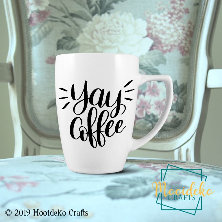 Yay Coffee 8 oz Stoneware Coffee Mug - Mooideko Crafts